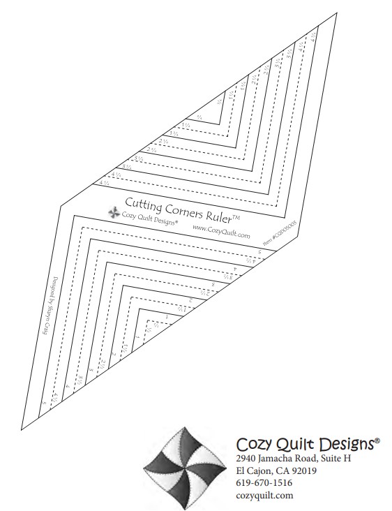 Punch with Judy > Cutting Corners Ruler by Sharyn Craig