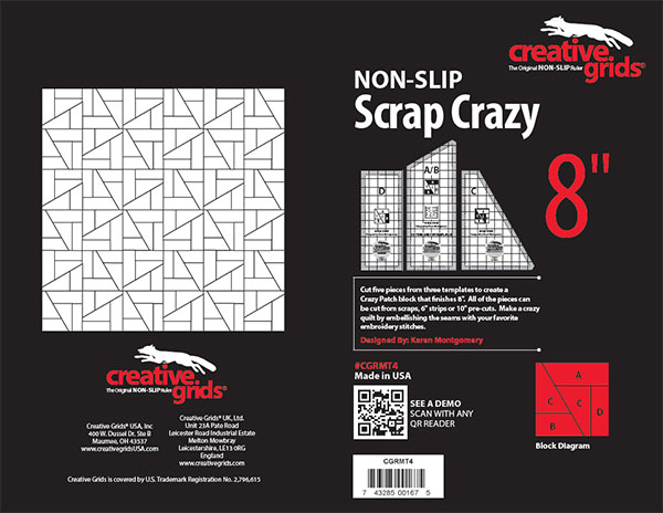 Punch with Judy > Non-Slip Scrap Crazy 8" Template Set - Creative Grids